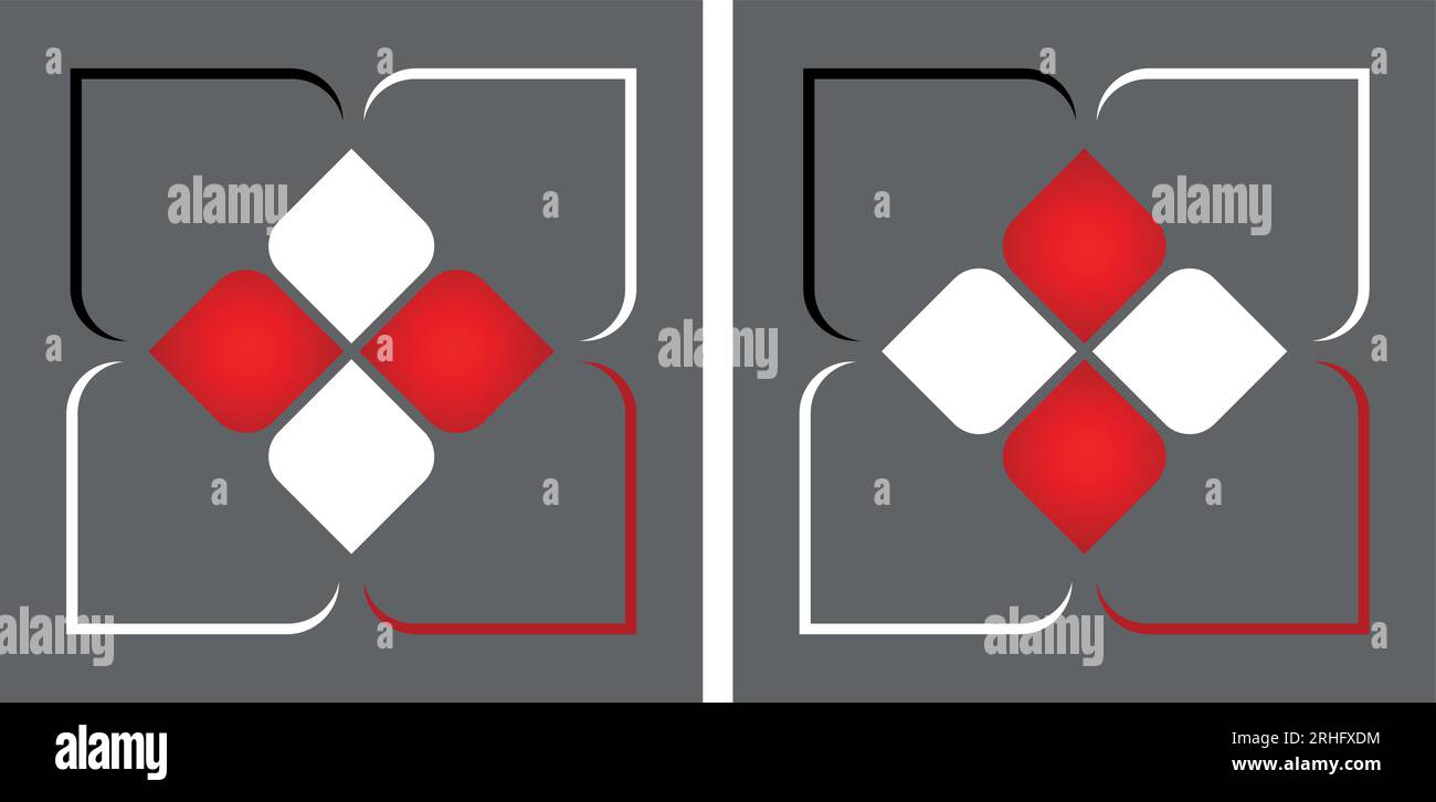 Luxury logotype brand name premium class vector set. Rhombus shapes ...