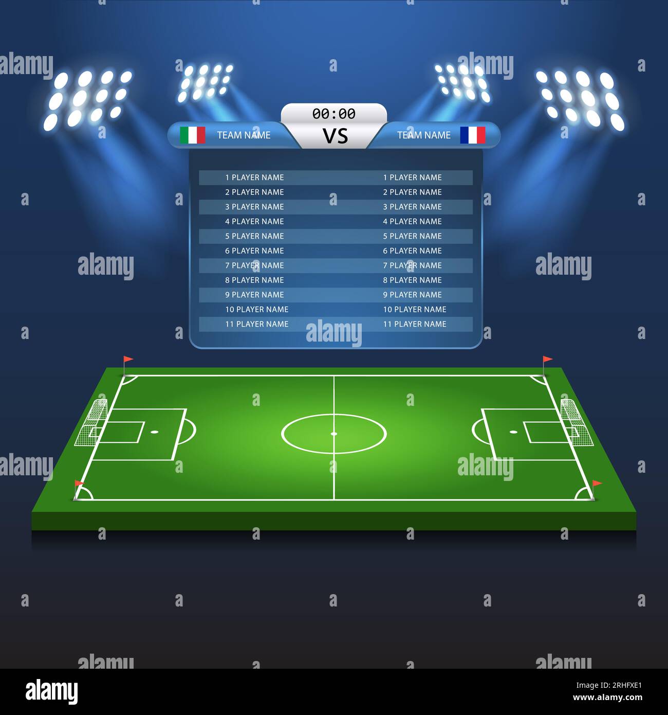 Football stadium scoreboard Stock Vector Images - Alamy