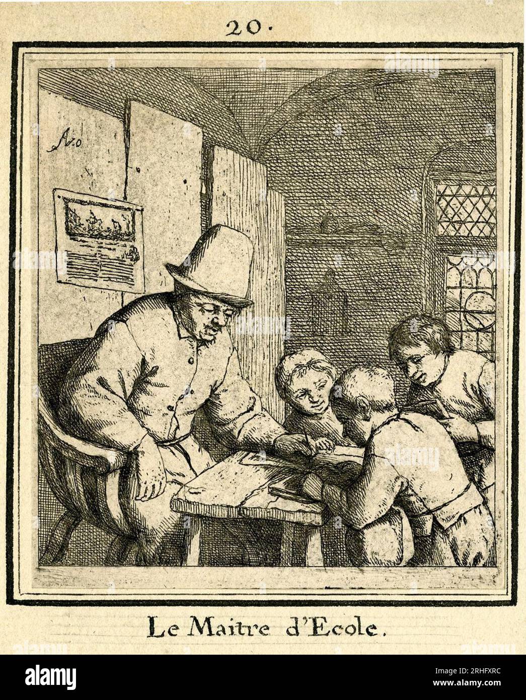 The Schoolmaster 1644 by Adriaen van Ostade Stock Photo - Alamy