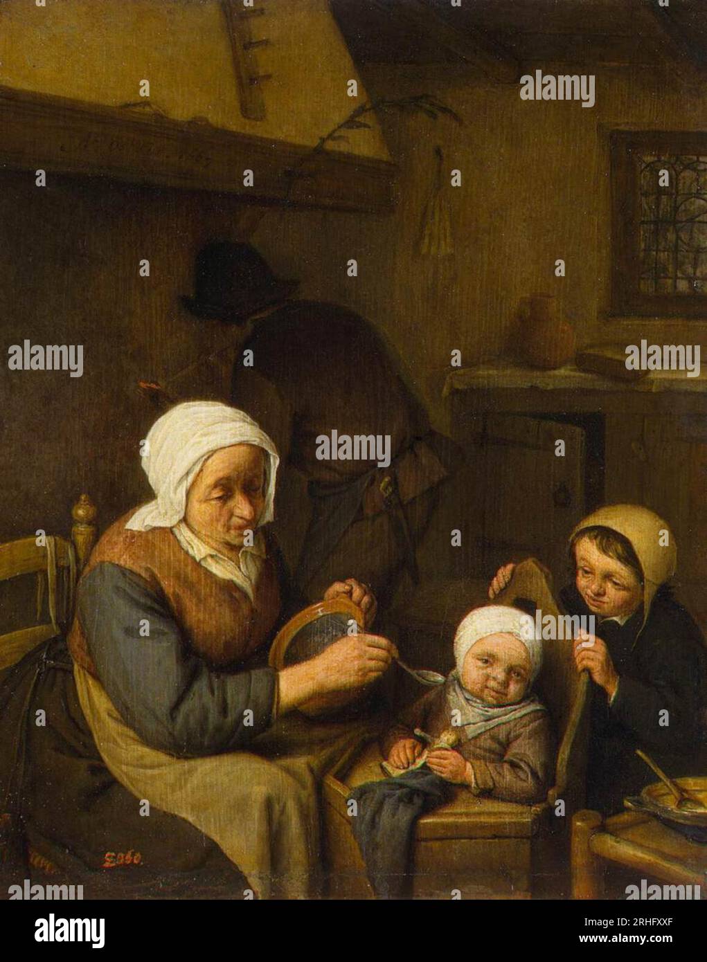 Peasant Family 1667 by Adriaen van Ostade Stock Photo - Alamy