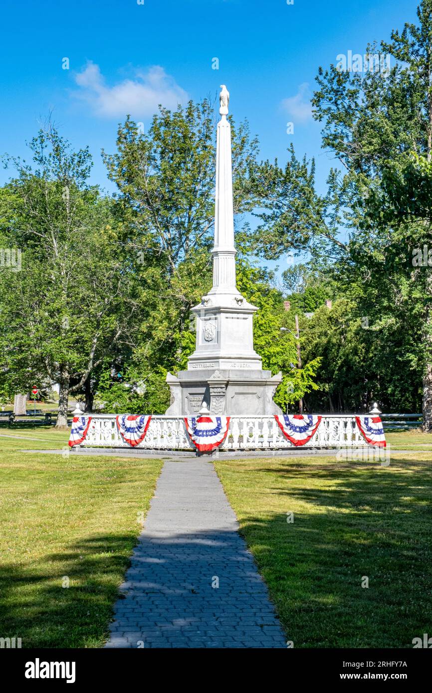 Monuments on the Barre, MA town common Stock Photo - Alamy