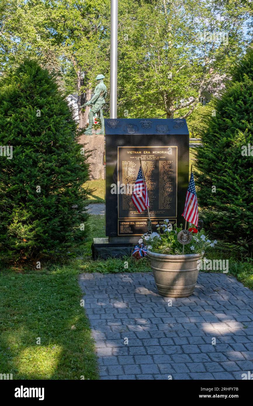 Monuments on the Barre, MA town common Stock Photo - Alamy
