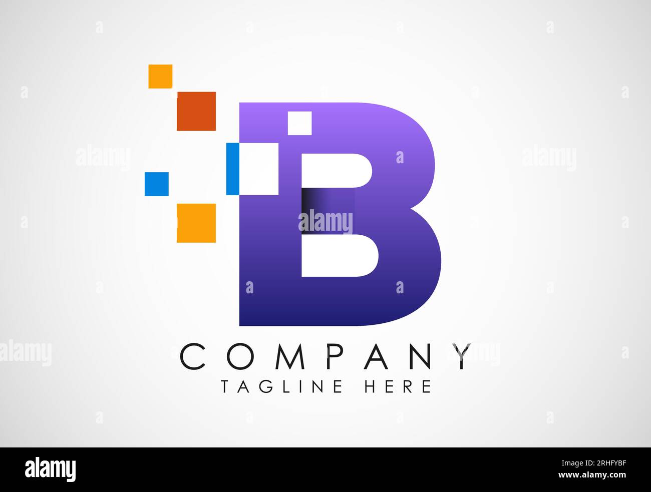 English alphabet with data pixel. Creative technological modern data pixel logo Stock Vector ...