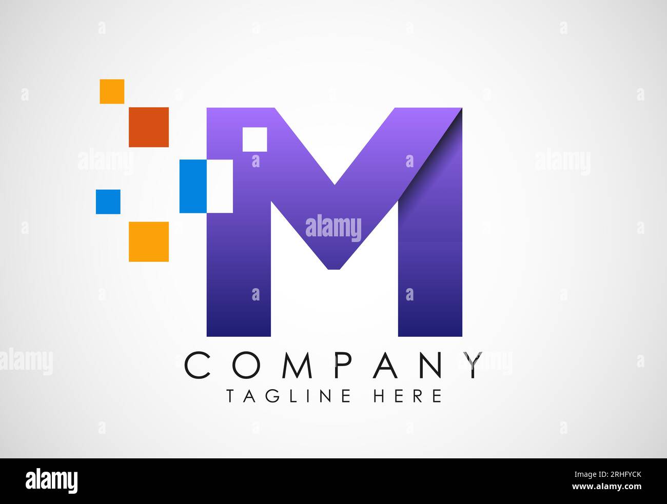 English alphabet with data pixel. Creative technological modern data pixel logo Stock Vector ...