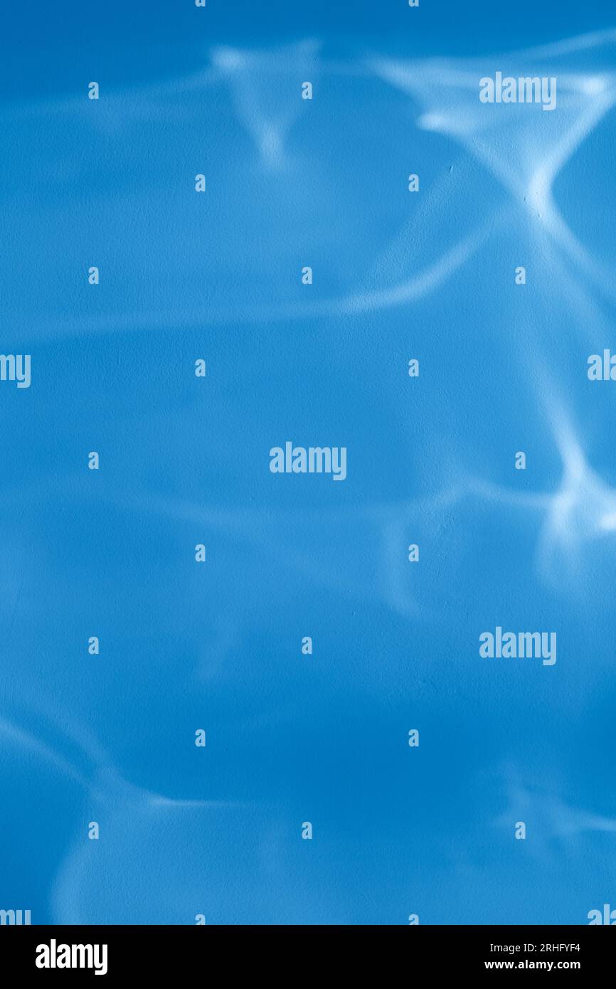 Underwater effect blue image mockup, light shadow overlay background ...