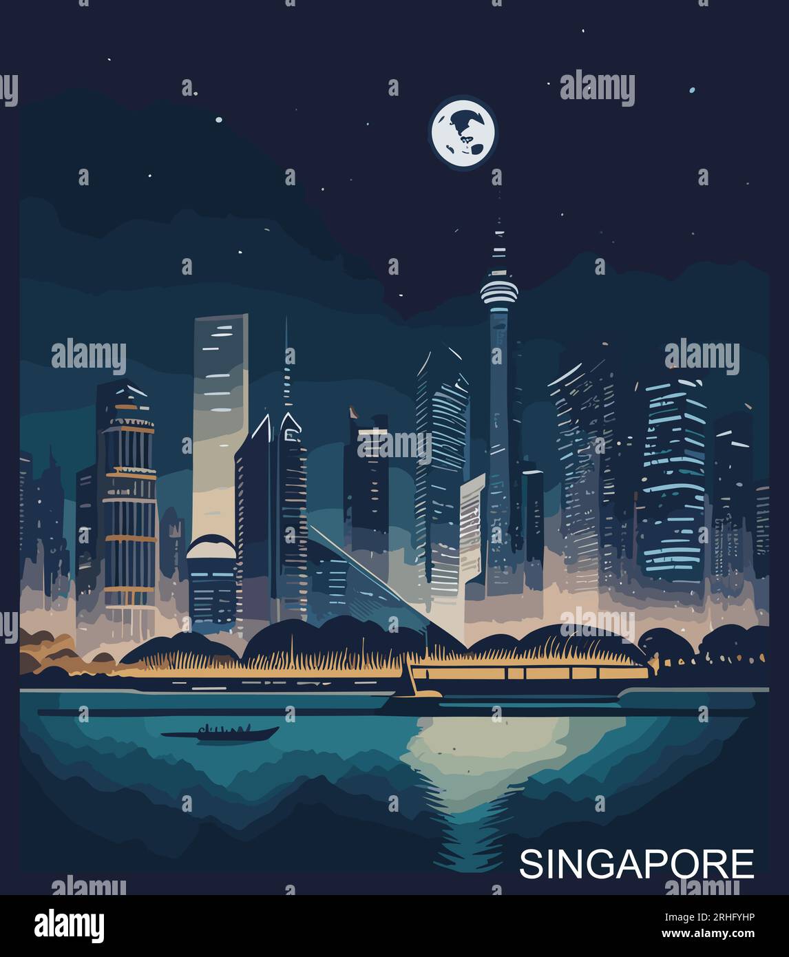 Day night cityscape concept Stock Vector Images - Alamy