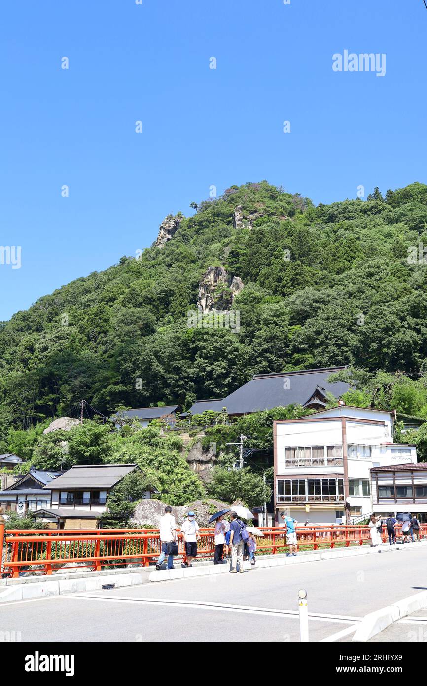Yamagata City, Yamagata Prefecture, Japan, August 13, 2023. Yamadera's ...