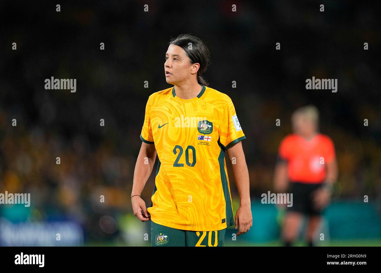 Sydney, Australia. August 16 2023: Sam Kerr (Australia) looks on during ...