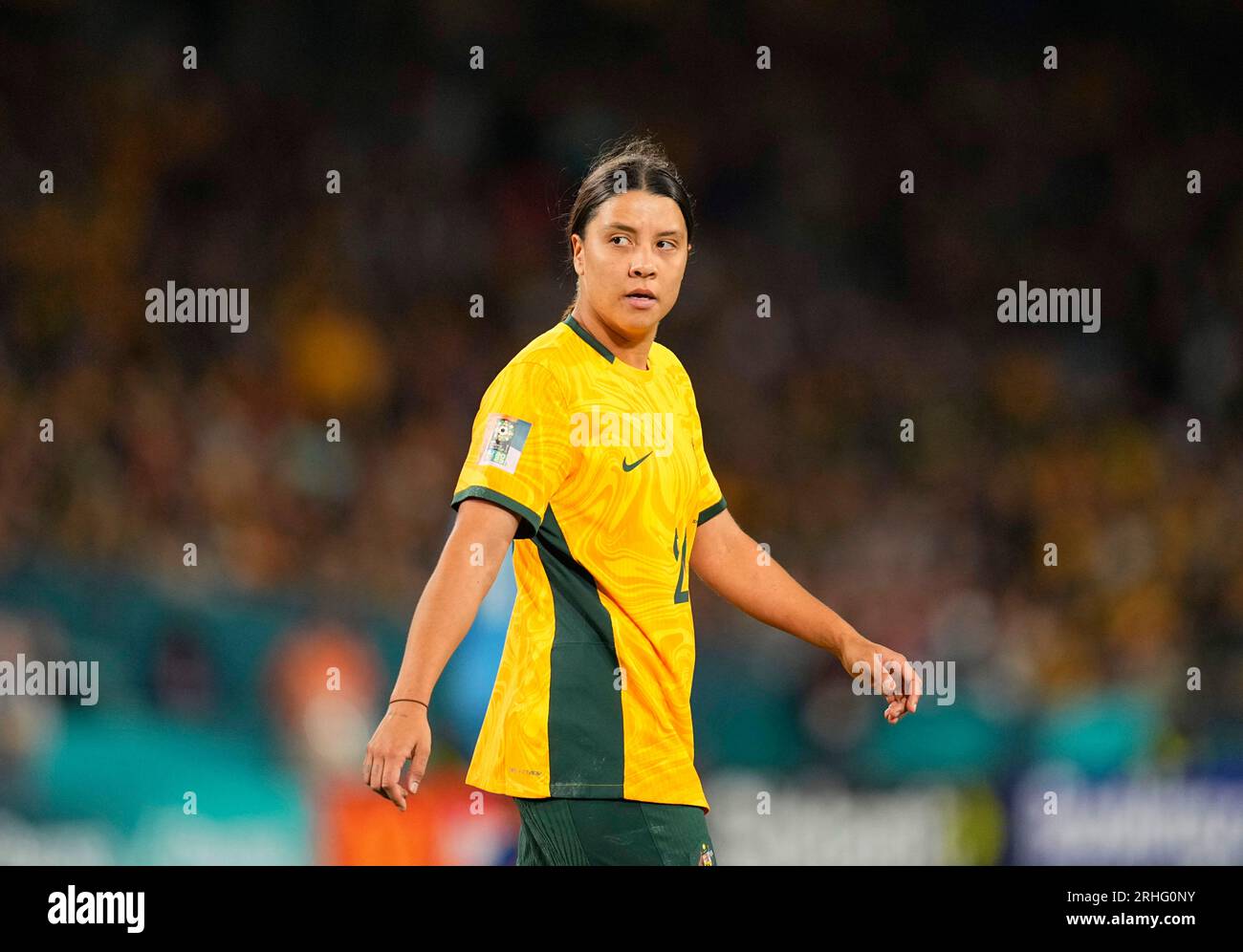 Sydney, Australia. August 16 2023: Sam Kerr (Australia) looks on during ...