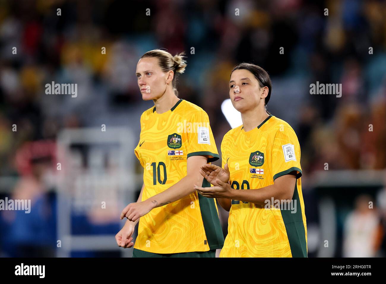 Sydney, Australia, 16 August, 2023. Sam Kerr of Australia and Emily van ...