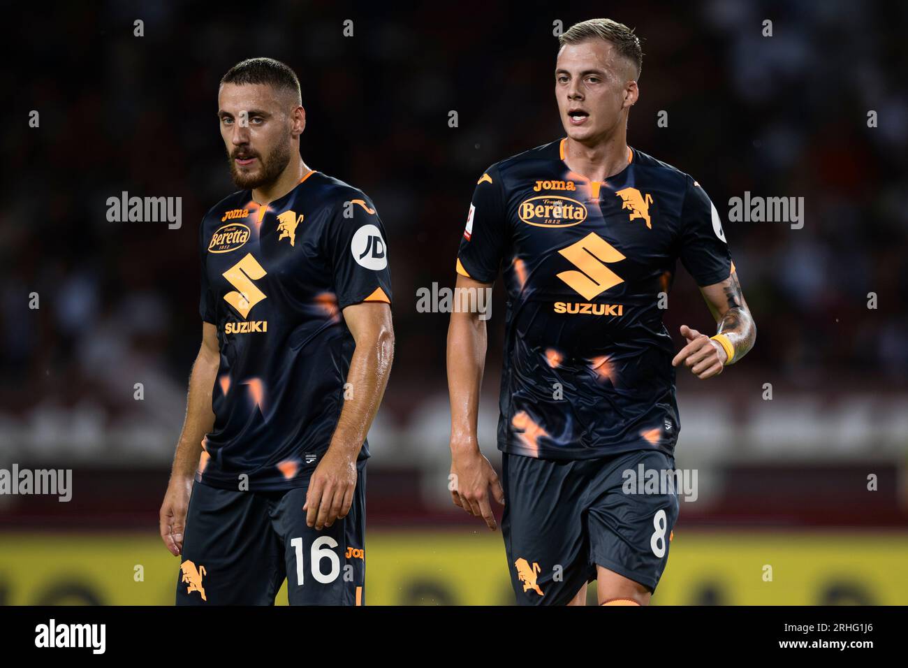 Nikola Vlasic of Torino FC and Ivan Ilic of Torino FC look on during ...