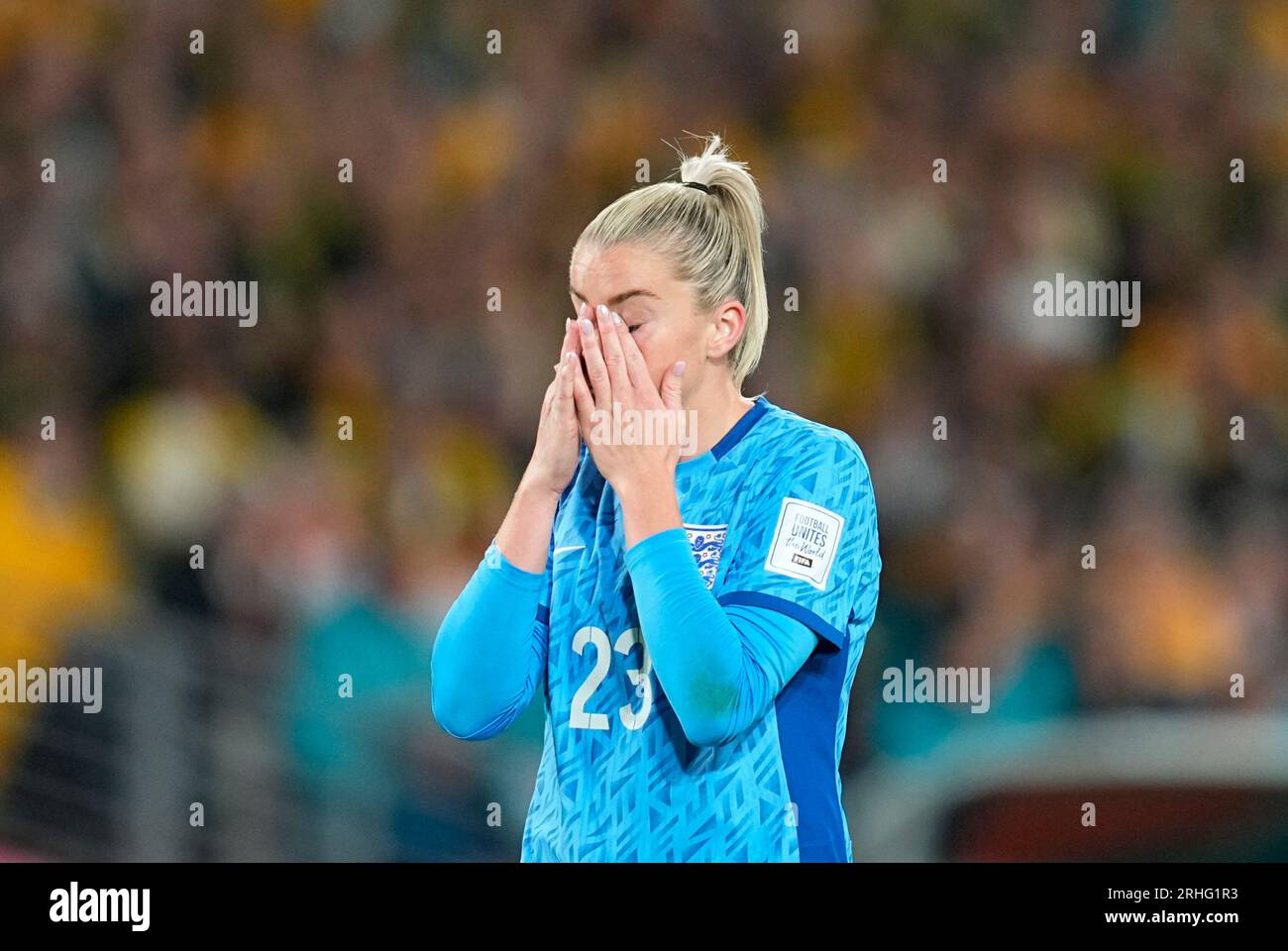 Sydney, Australia. August 16 2023: Alessia Russo (England) gestures ...