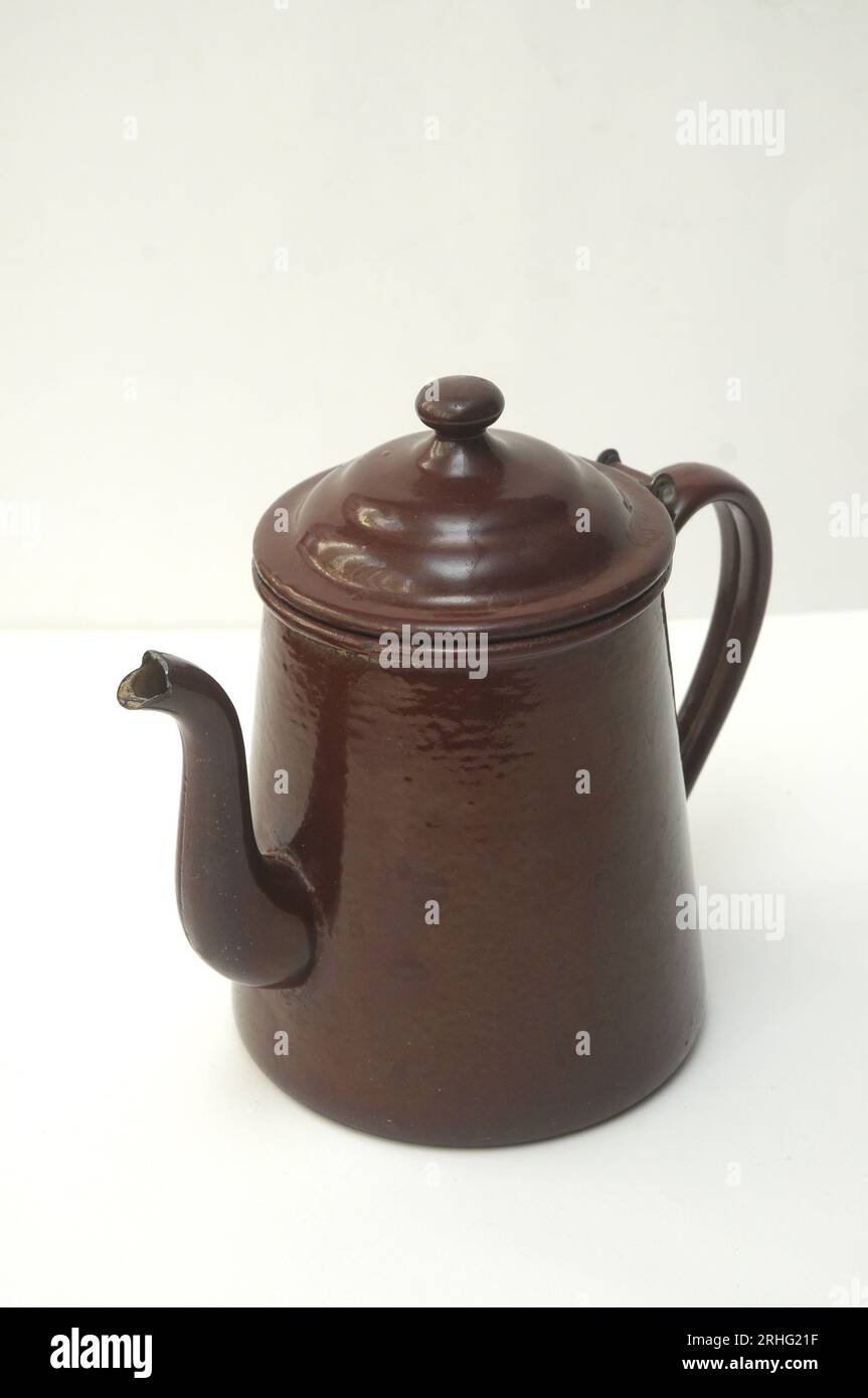 metal teapot, teapot, enameled teapot, old teapot, vintage, vintge ...