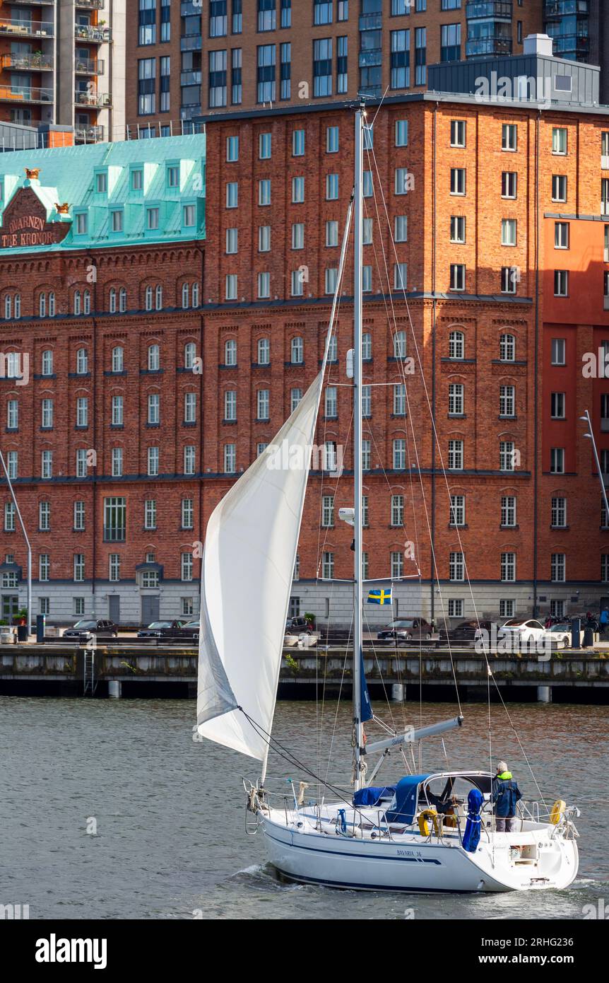Yacht, Kvarnholmen District, Stockholm, Sweden, Scandinavia Stock Photo ...