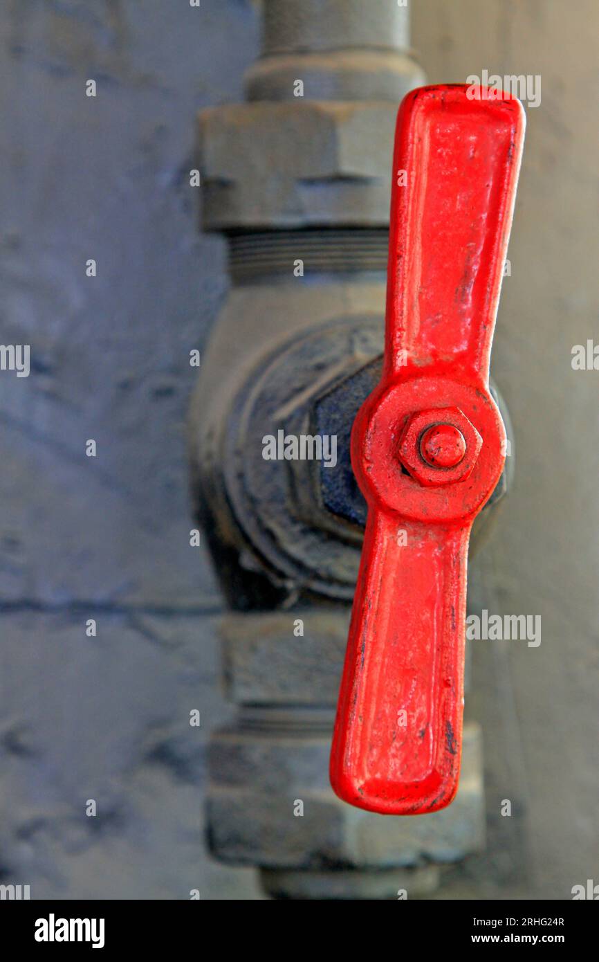 valve handle in a factory Stock Photo - Alamy