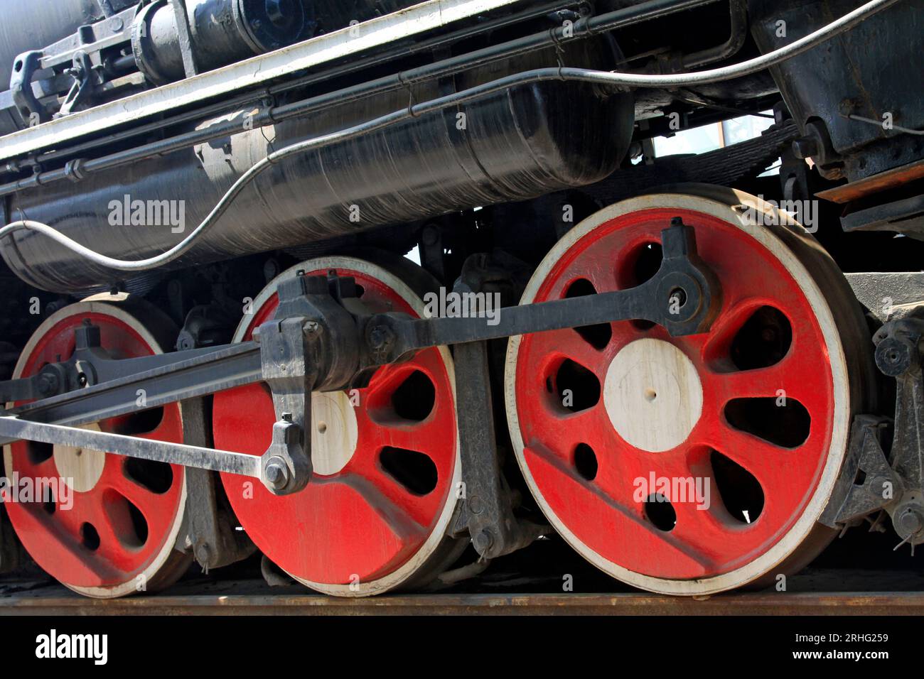 Steam locomotive wheels closeup hi-res stock photography and images - Alamy