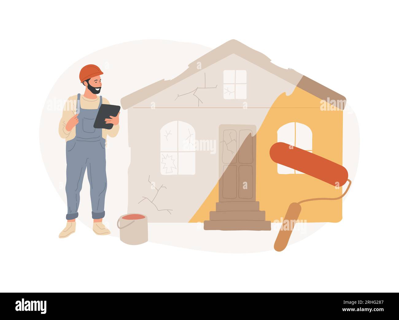 House renovation isolated concept vector illustration. Property ...