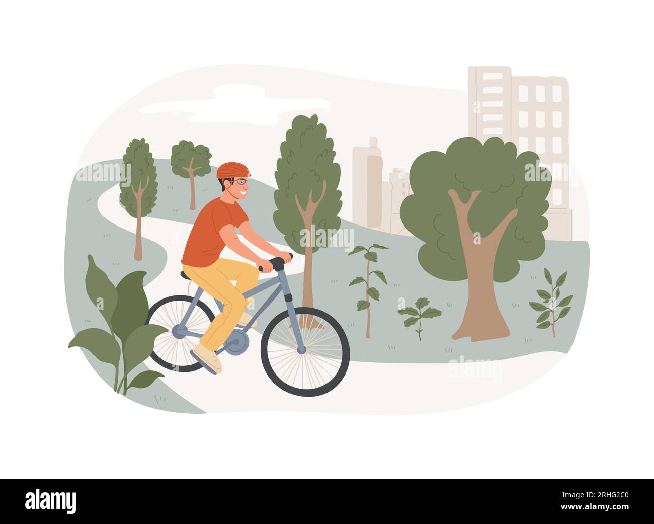Ecological greenway isolated concept vector illustration. Landscape ...