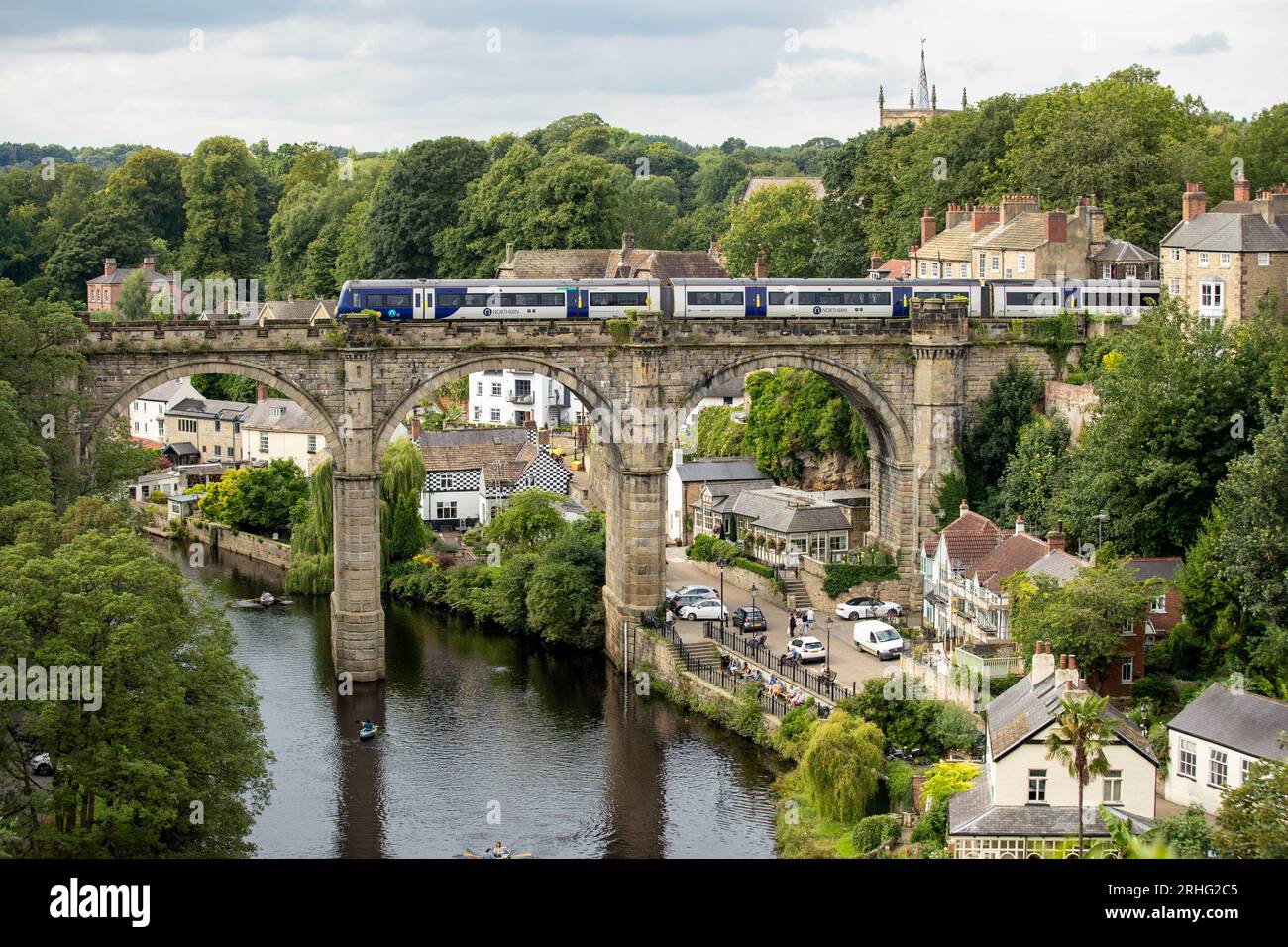 Knaresborough Viaduct in the North Yorkshire town of Knaresborough ...