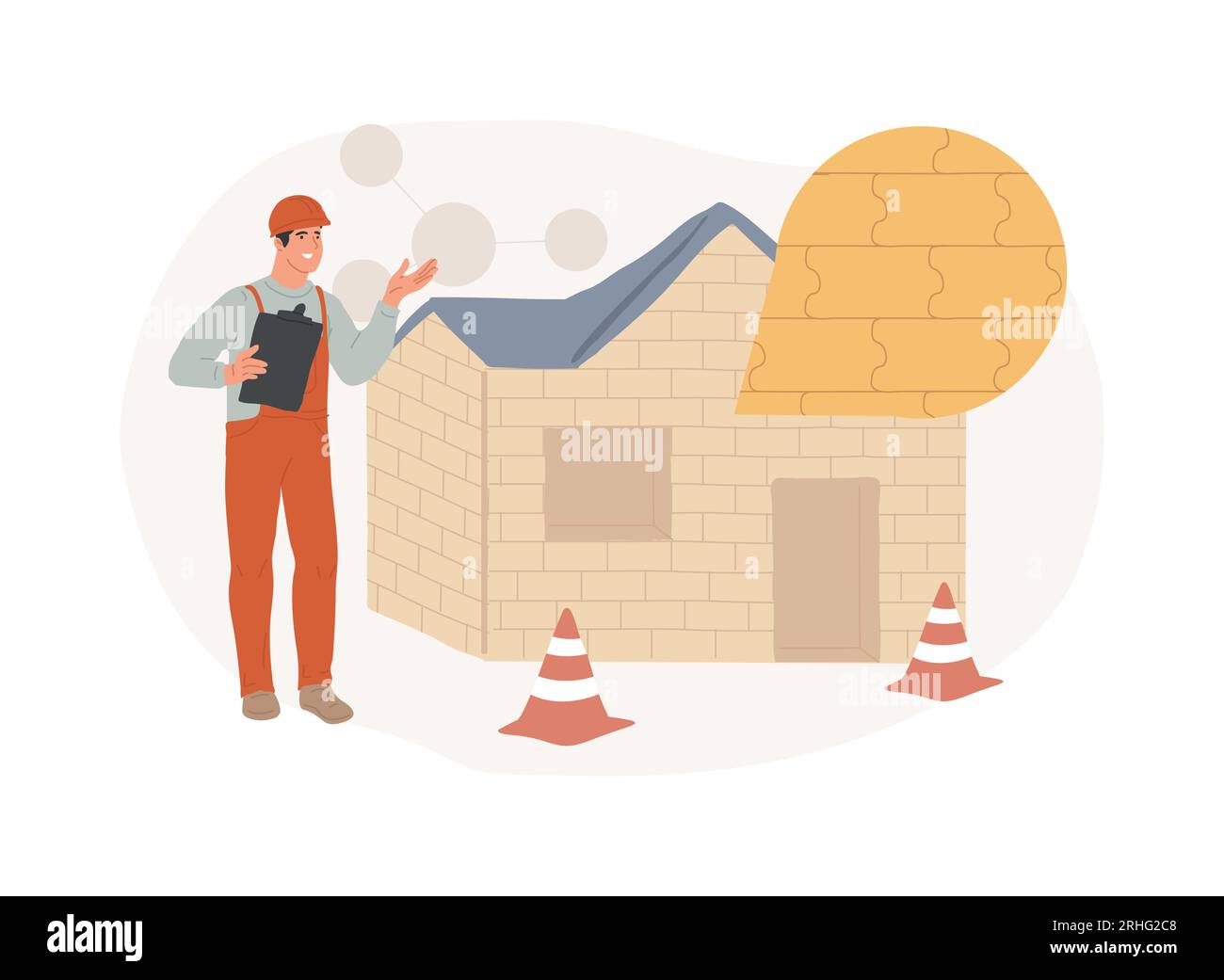 Innovative construction materials isolated concept vector illustration ...