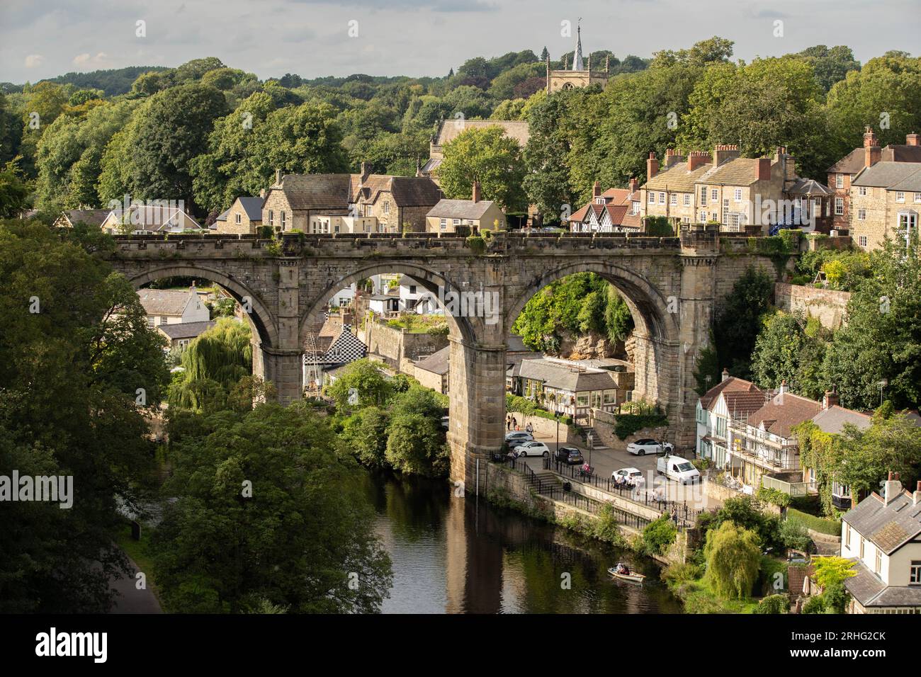 Knaresborough Viaduct in the North Yorkshire town of Knaresborough ...