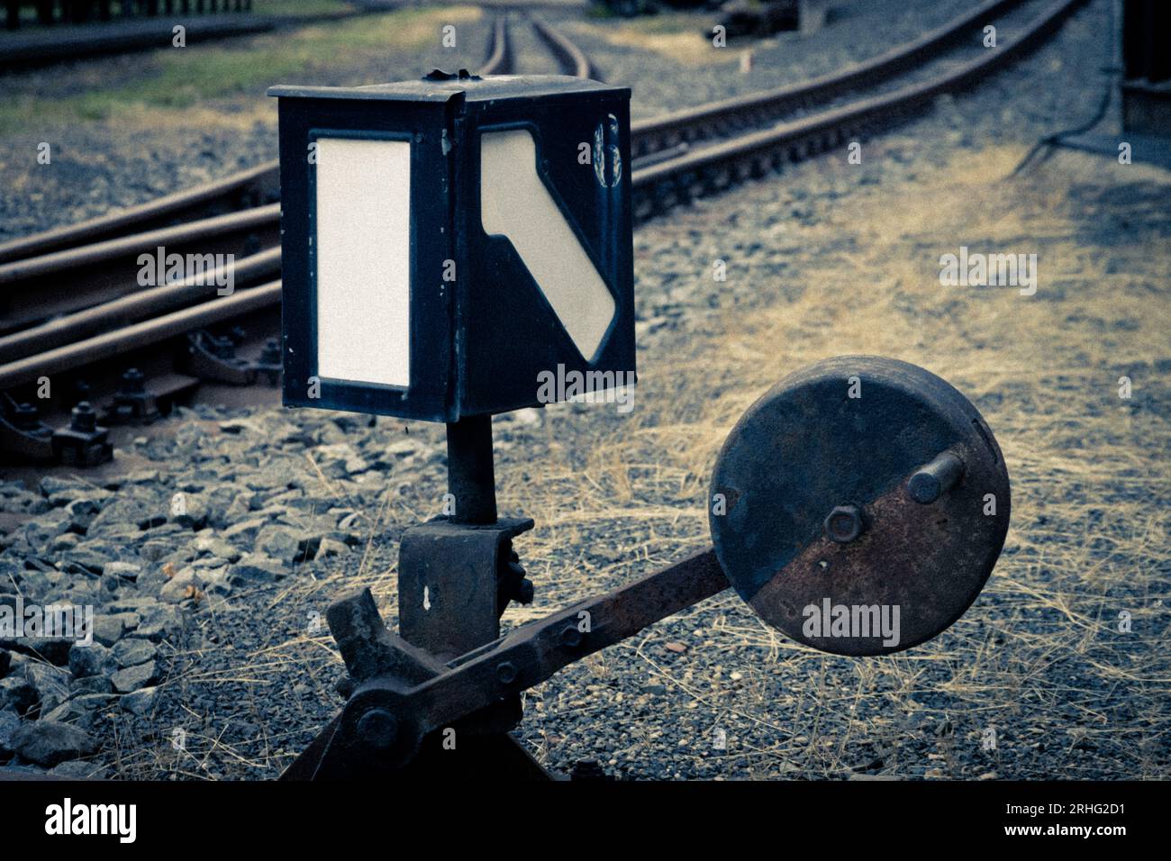 Railway swich signal Stock Photo - Alamy
