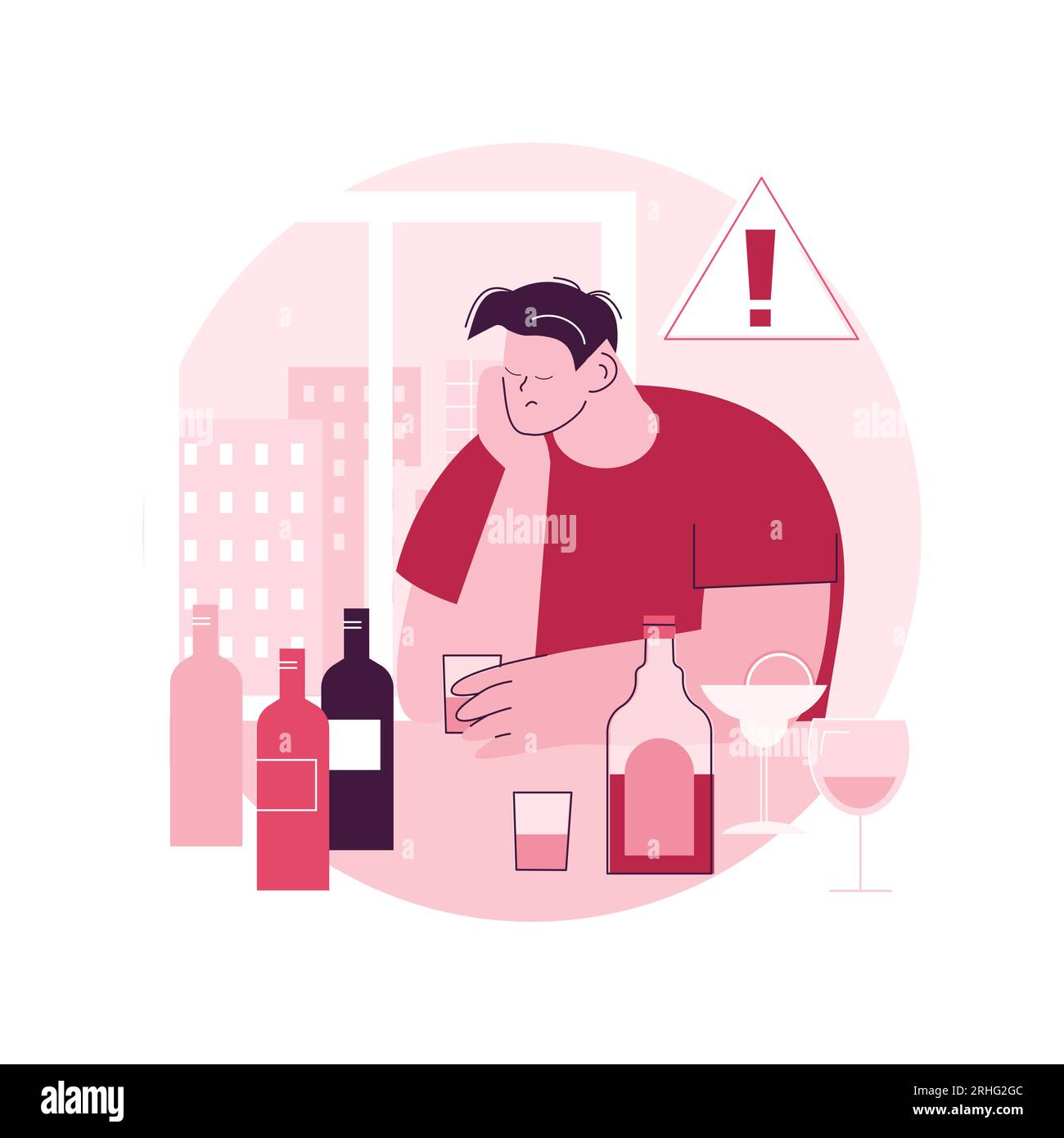 Drinking alcohol abstract concept vector illustration. Binge drinking ... Drinking alcohol abstract concept vector illustration. Binge drinking ...