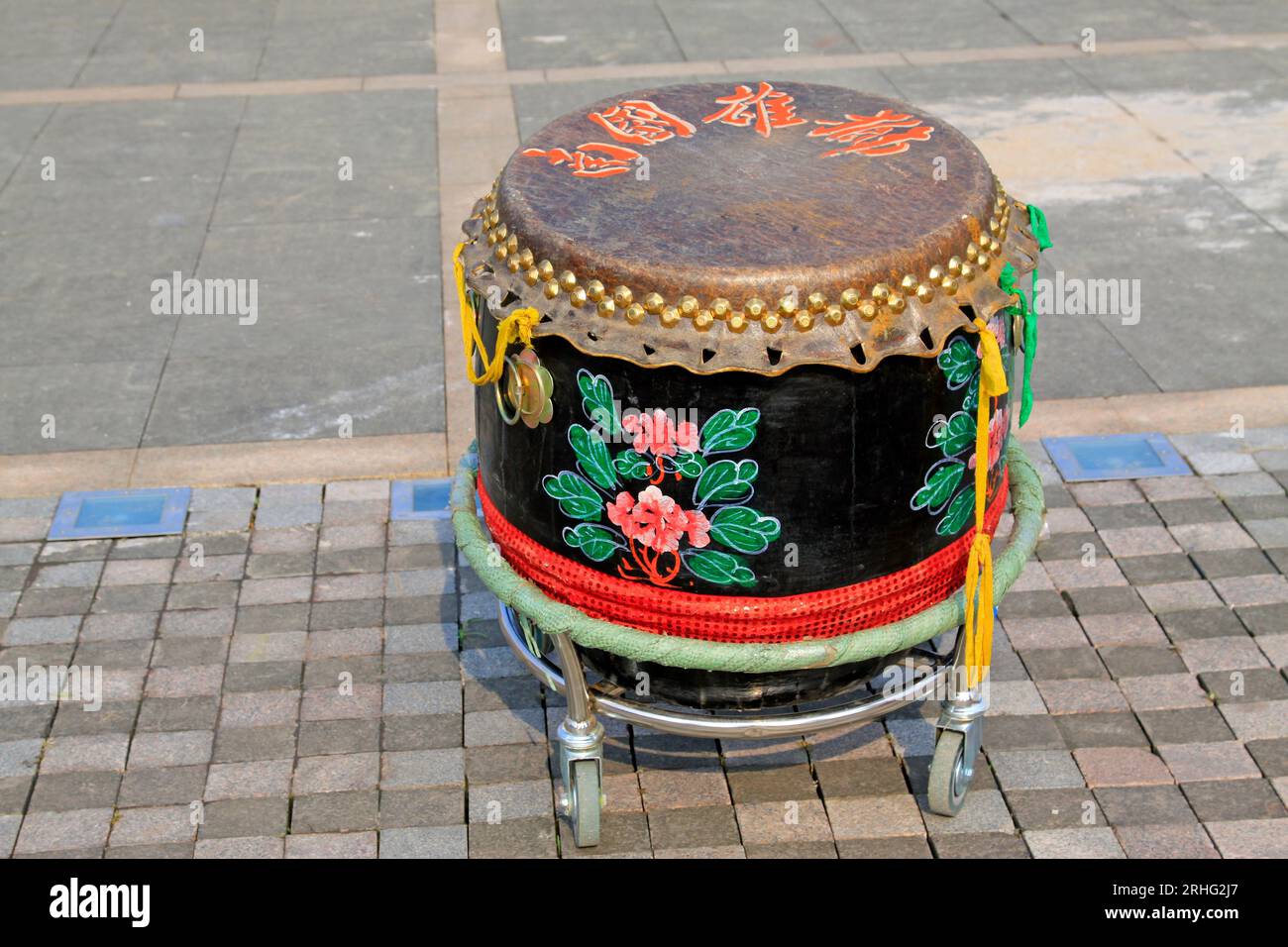 percussion instruments - china big drum, closeup of pictures Stock ...