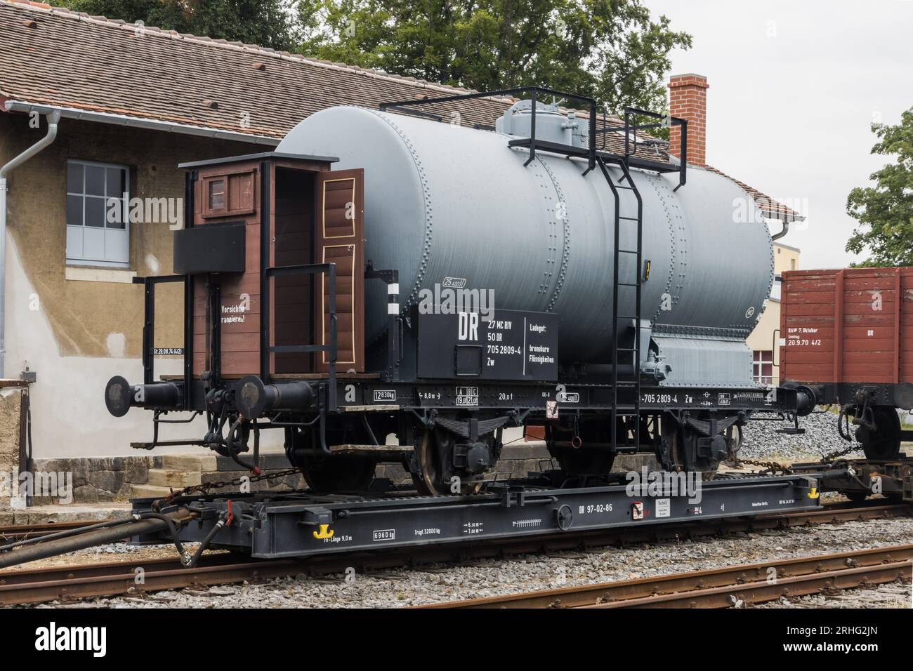 Old freight cars in Zittau Stock Photo - Alamy