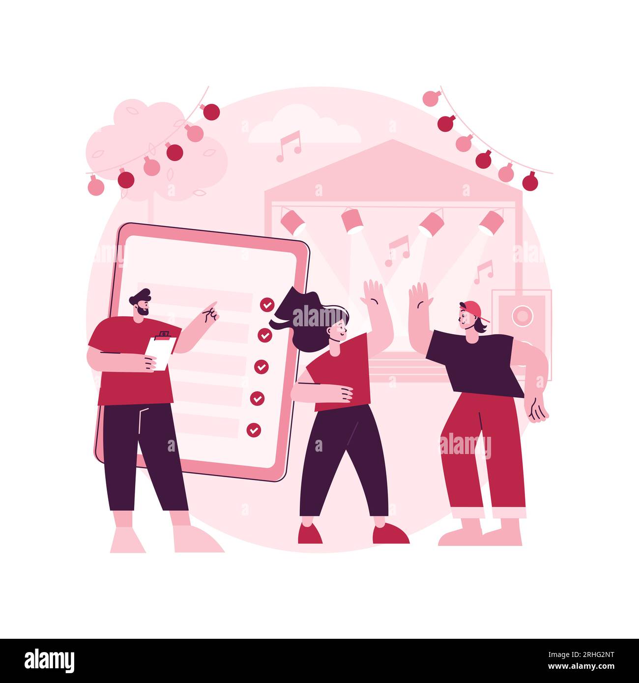 Open air party abstract concept vector illustration. Open air event ...