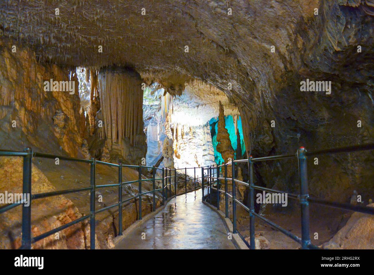 View of Picturesque Postojna Cave-cave system near Postojna, Slovenia ...