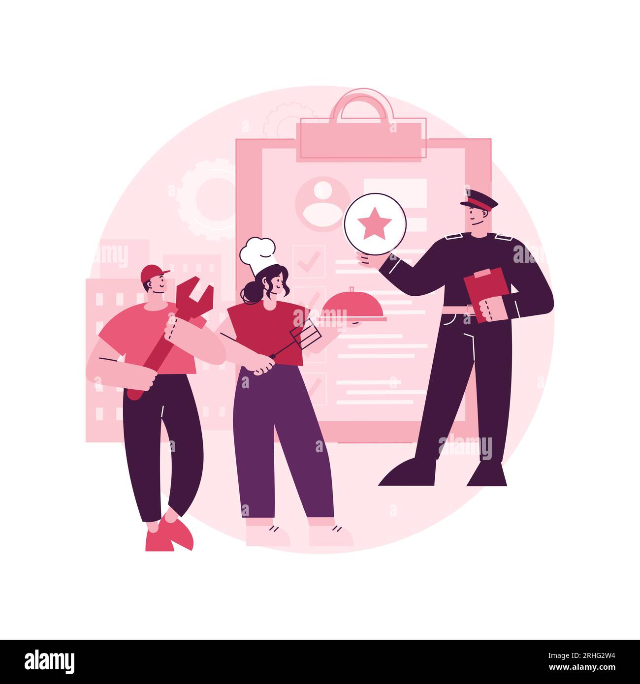 Alternative civilian service abstract concept vector illustration ...