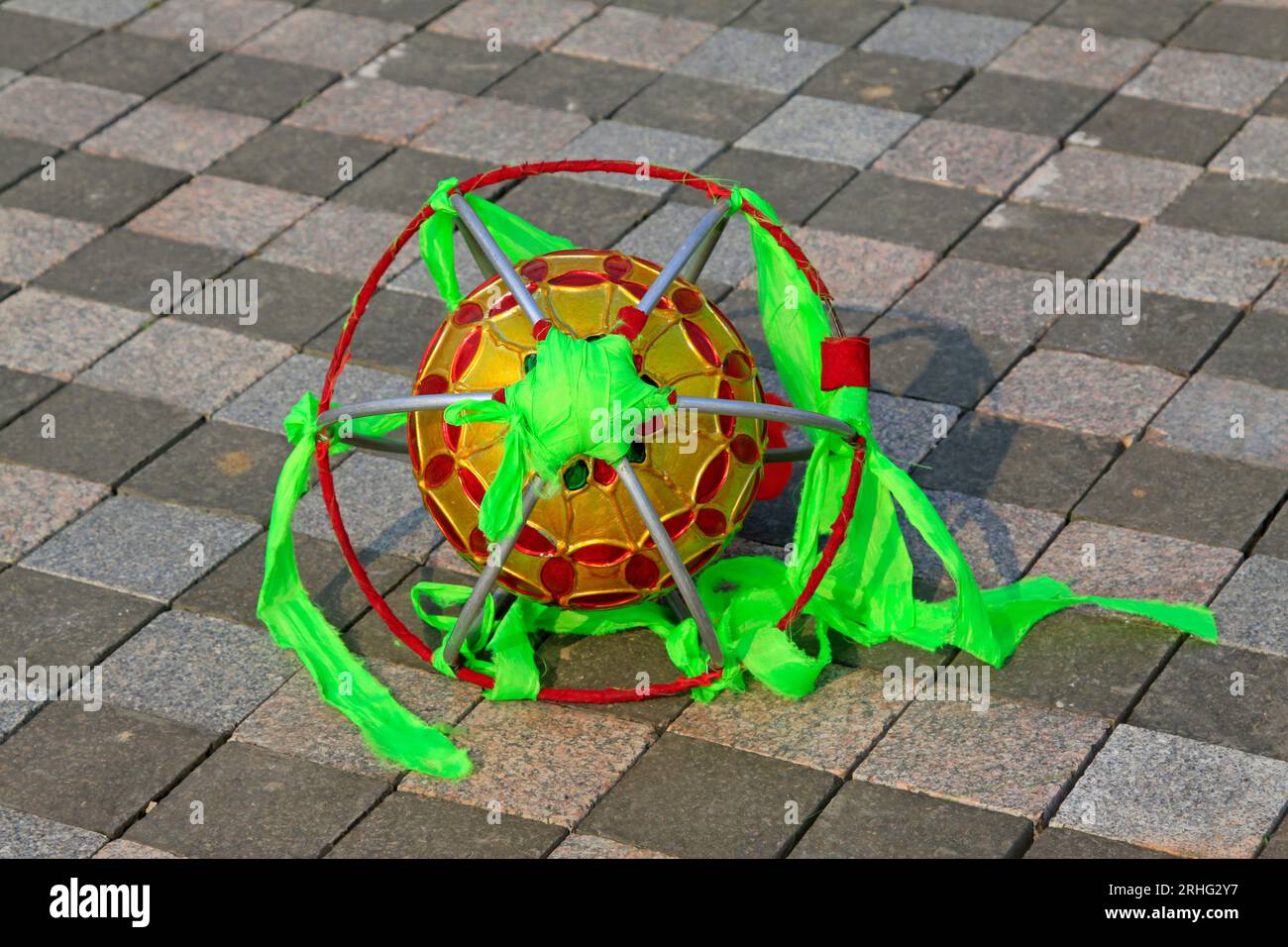 lion dance props -- ball made of silk Stock Photo - Alamy