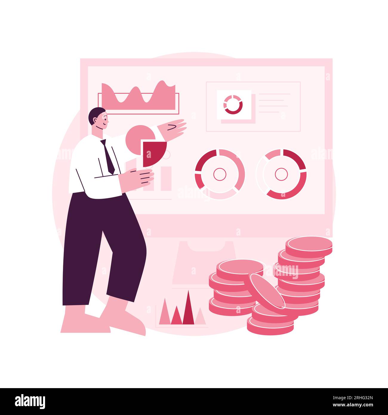 Financial data management abstract concept vector illustration ...