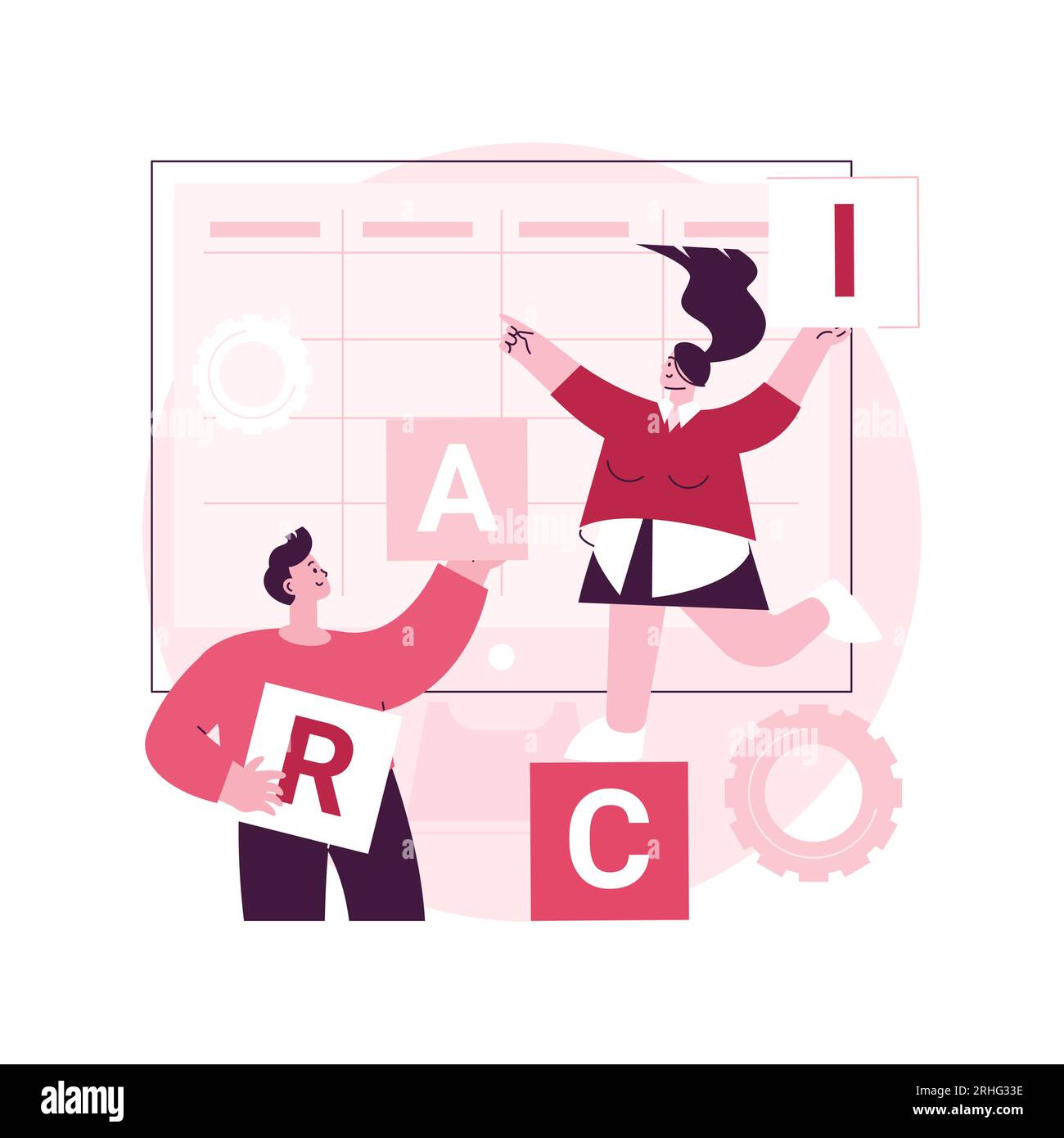 RACI matrix abstract concept vector illustration. Responsibility ...