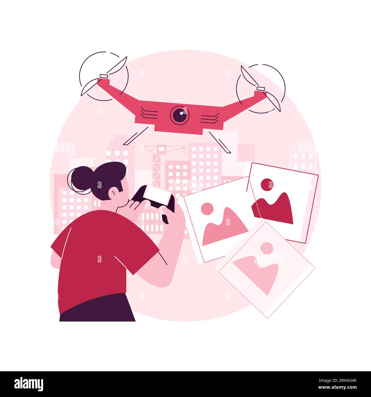 Aerial photography abstract concept vector illustration. Aerial ...