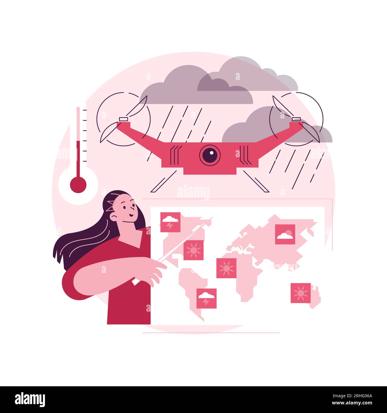 Meteorology Drones Abstract Concept Vector Illustration Meteorological