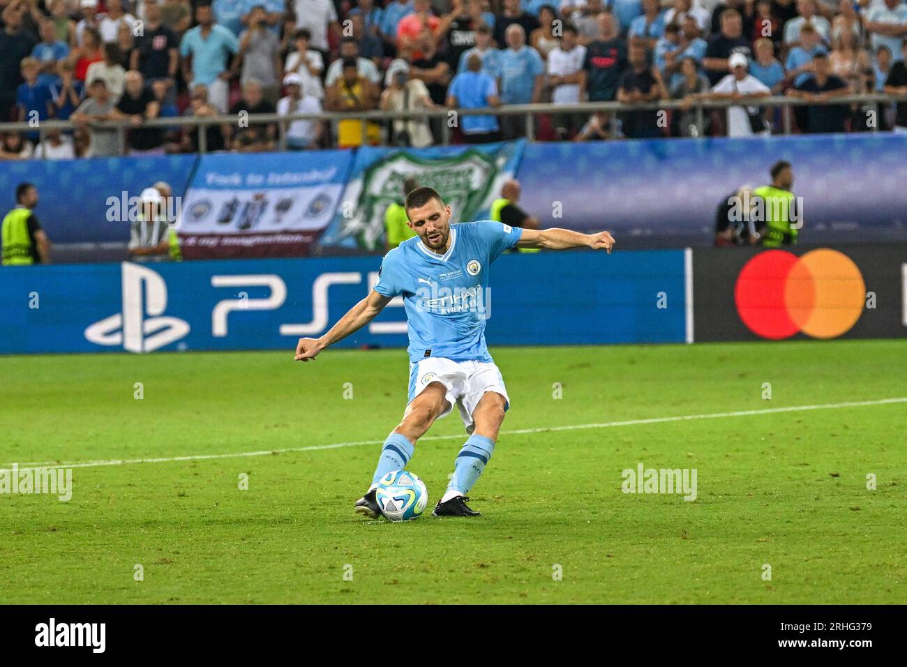 Athens, Greece. 16th Aug, 2023. Manchester Cityâ€™s Mateo Kovacic ...