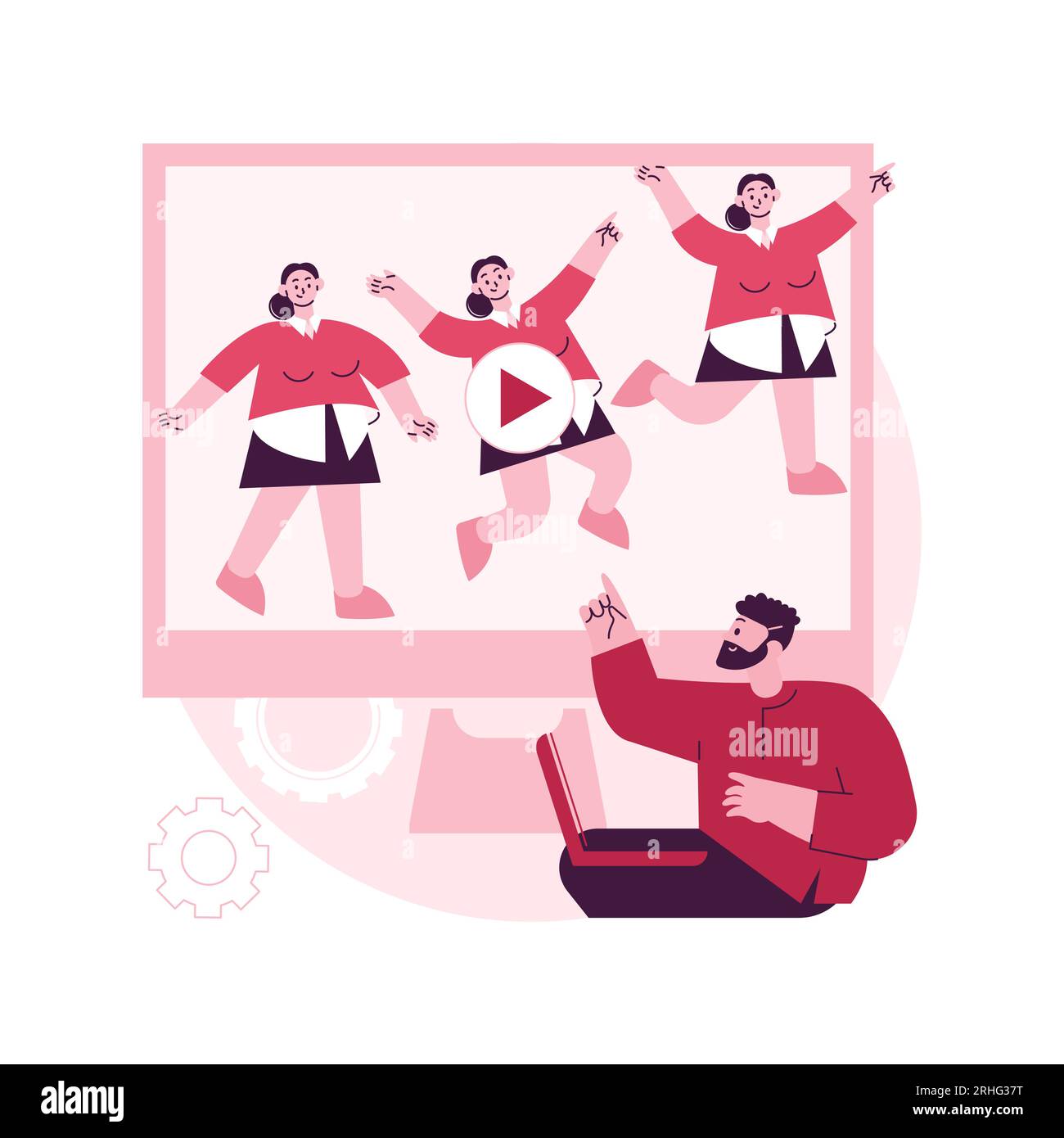 Computer animation abstract concept vector illustration. Animation ...