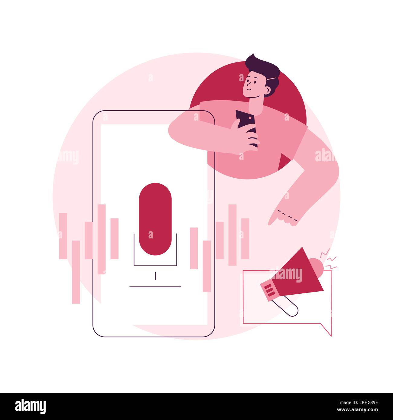 Voice Control Abstract Concept Vector Illustration Voice Command System Accessibility Feature