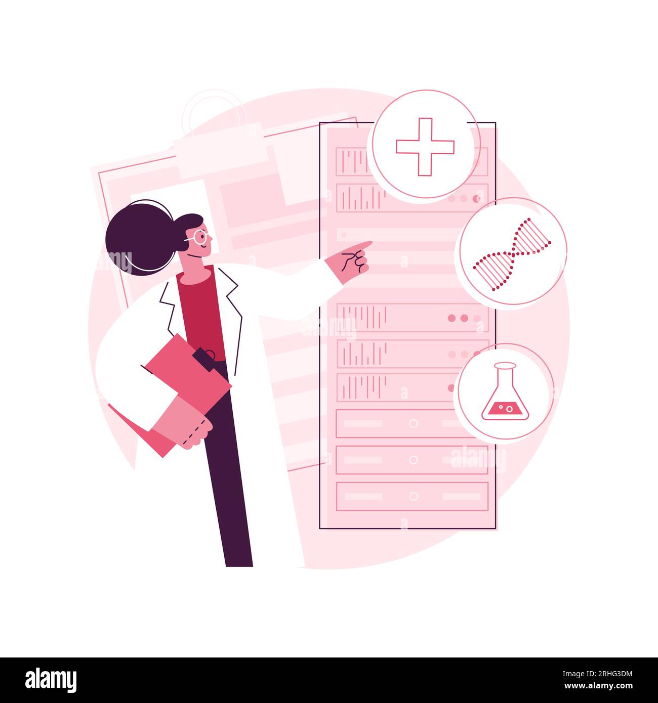 Big data in healthcare abstract concept vector illustration ...