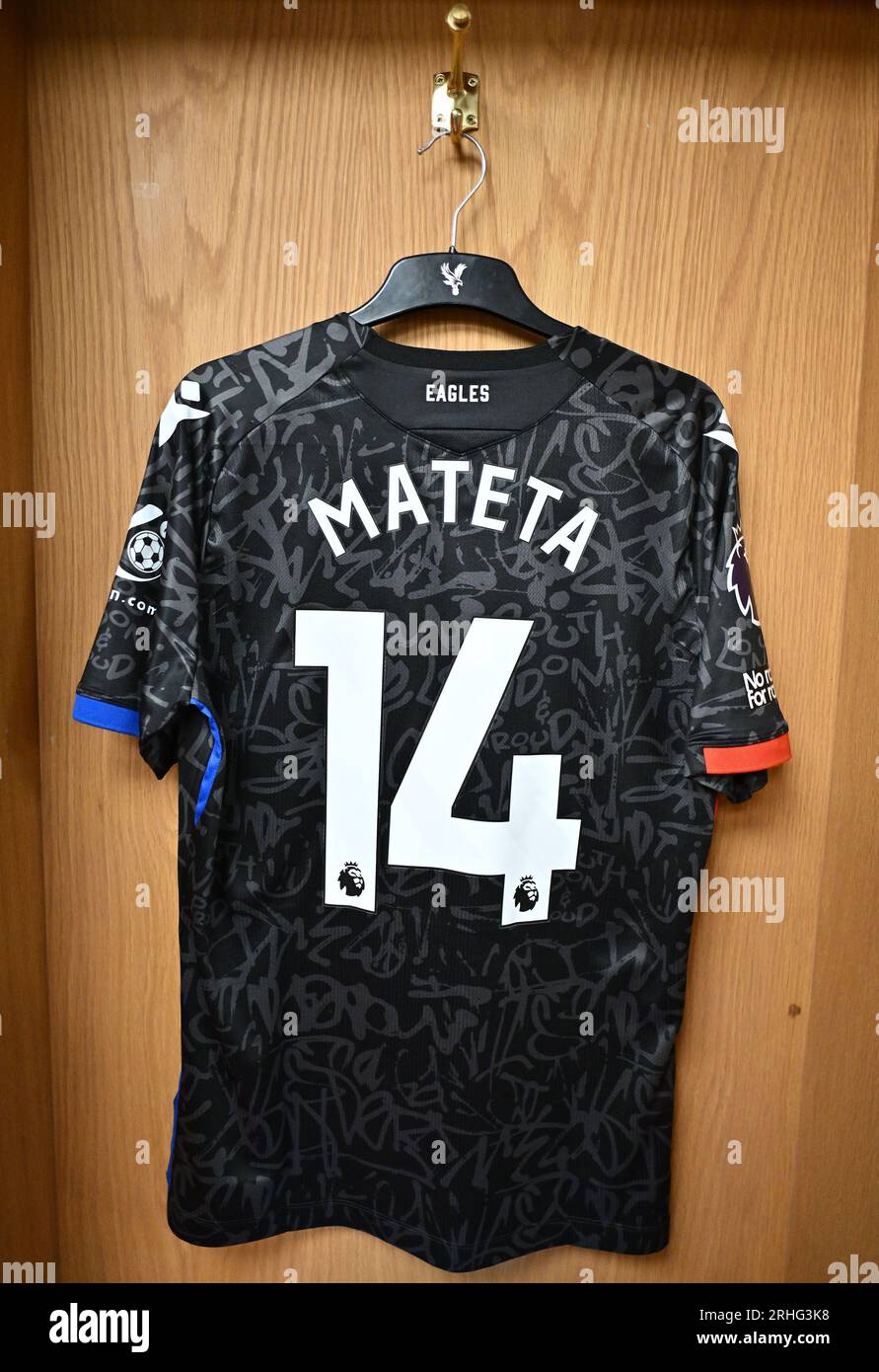 SHEFFIELD, ENGLAND - AUGUST 12: name and number on Jean-Philippe Mateta ...