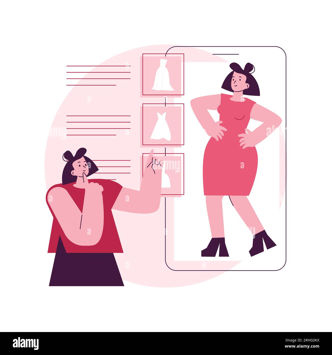 Virtual fitting room abstract concept vector illustration. Virtual ... Virtual fitting room abstract concept vector illustration. Virtual ...