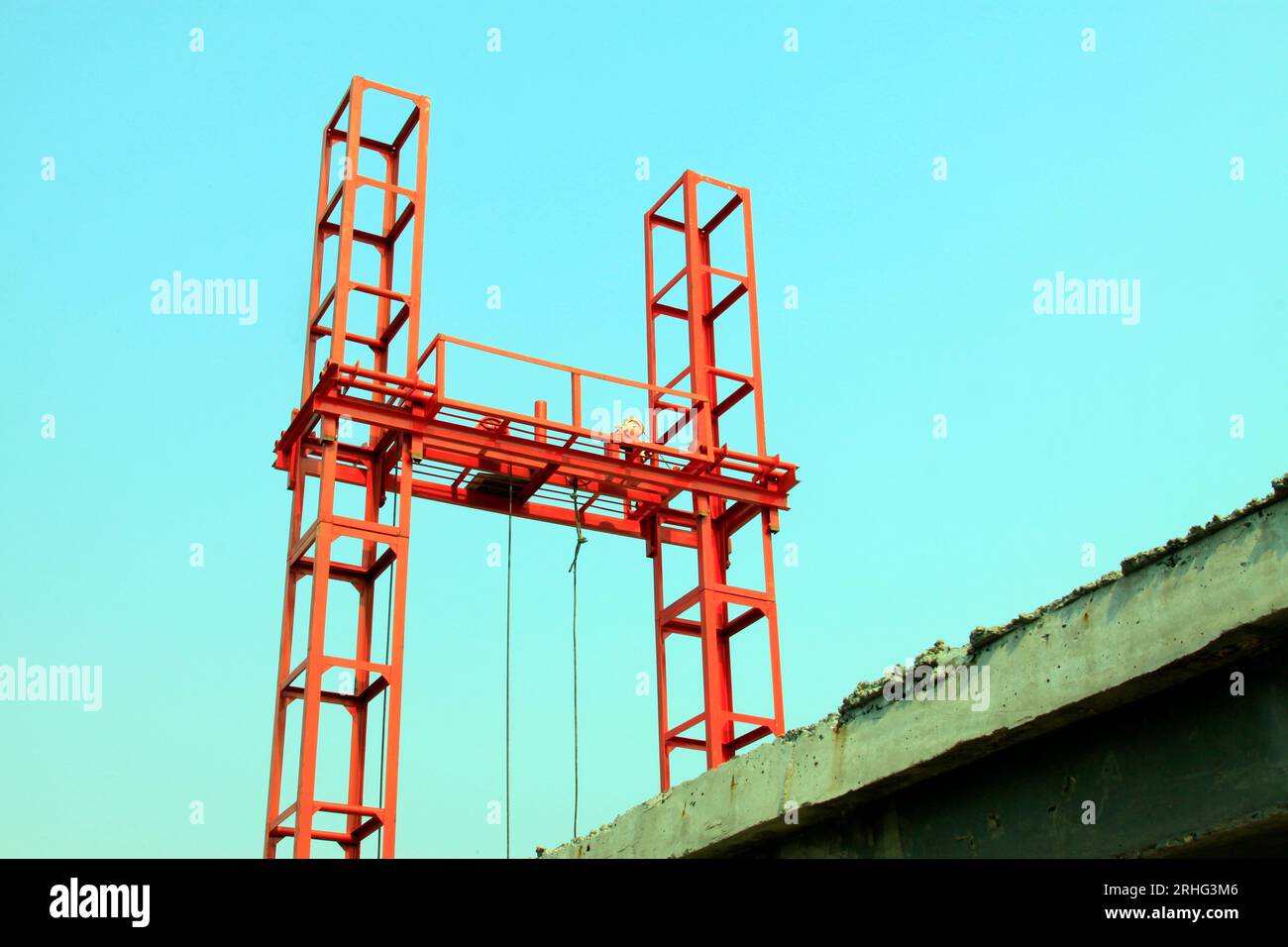 Crane steel bracket, closeup of photo Stock Photo - Alamy