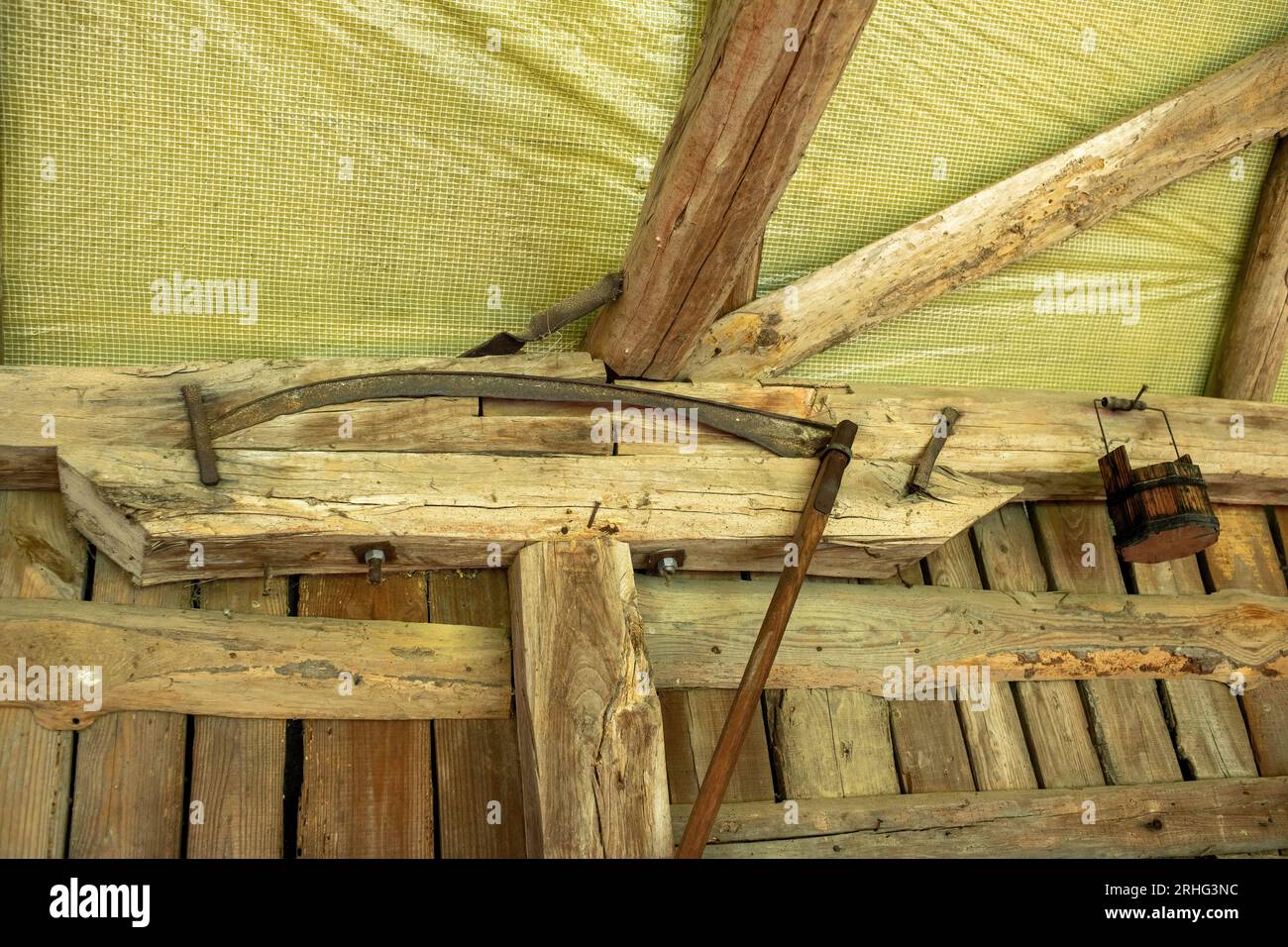 Traditional wooden scythe hi-res stock photography and images - Alamy