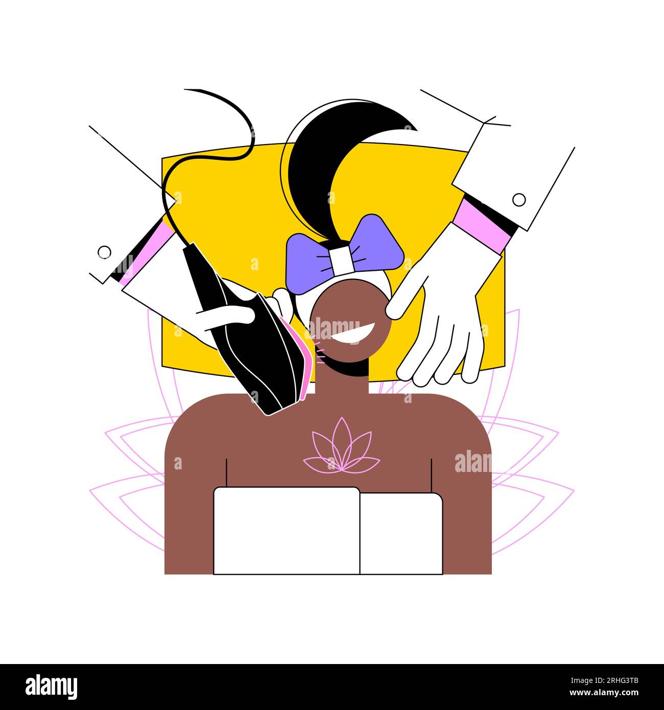 Medical spa isolated cartoon vector illustrations. Young girl makes ...