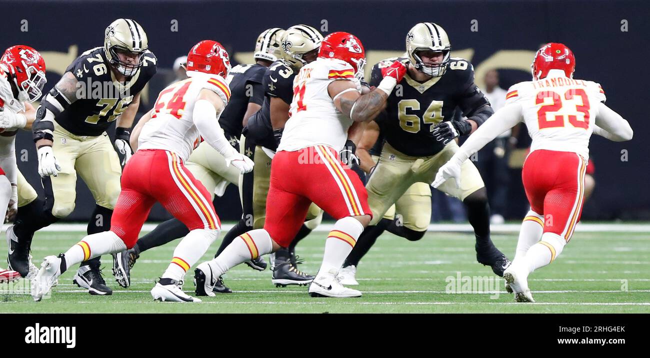 New Orleans, USA. 13th Aug, 2023. New Orleans Saints offensive tackle ...
