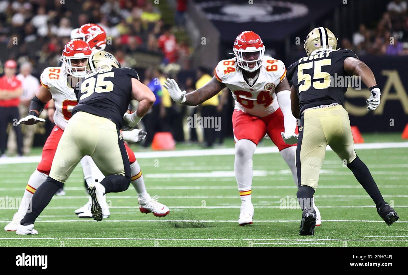 New Orleans, USA. 13th Aug, 2023. Kansas City Chiefs offensive tackles ...
