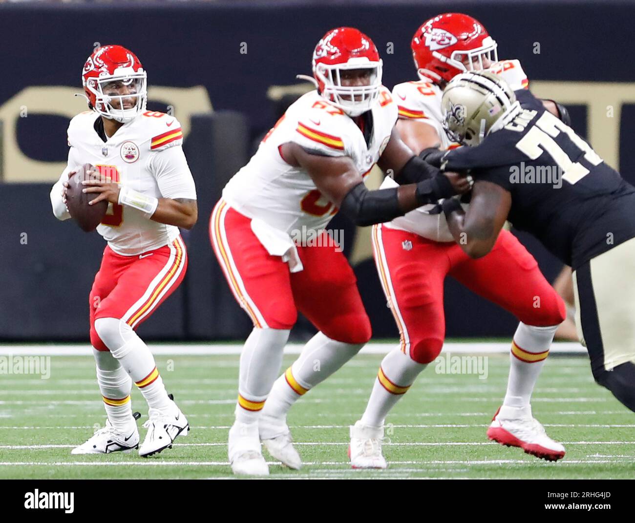 New Orleans, USA. 13th Aug, 2023. Kansas City Chiefs quarterback Chris ...