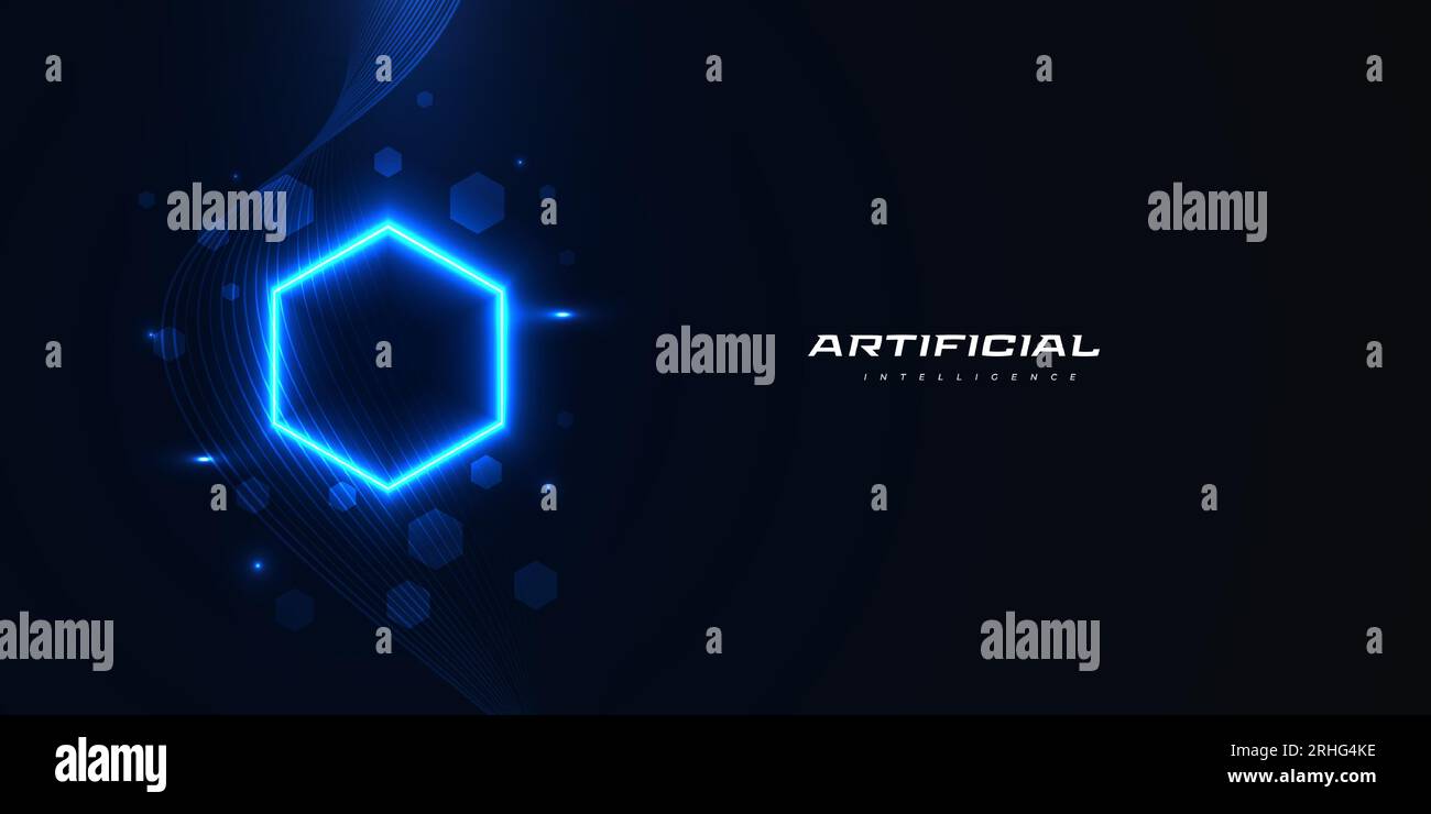 Abstract Futuristic Artificial Intelligence Technology Background. Big Data Background with ...